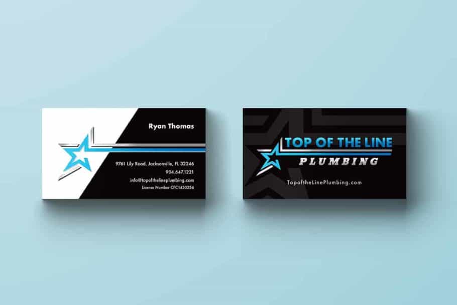 Top of the Line Plumbing Business Card Design - Doohickey
