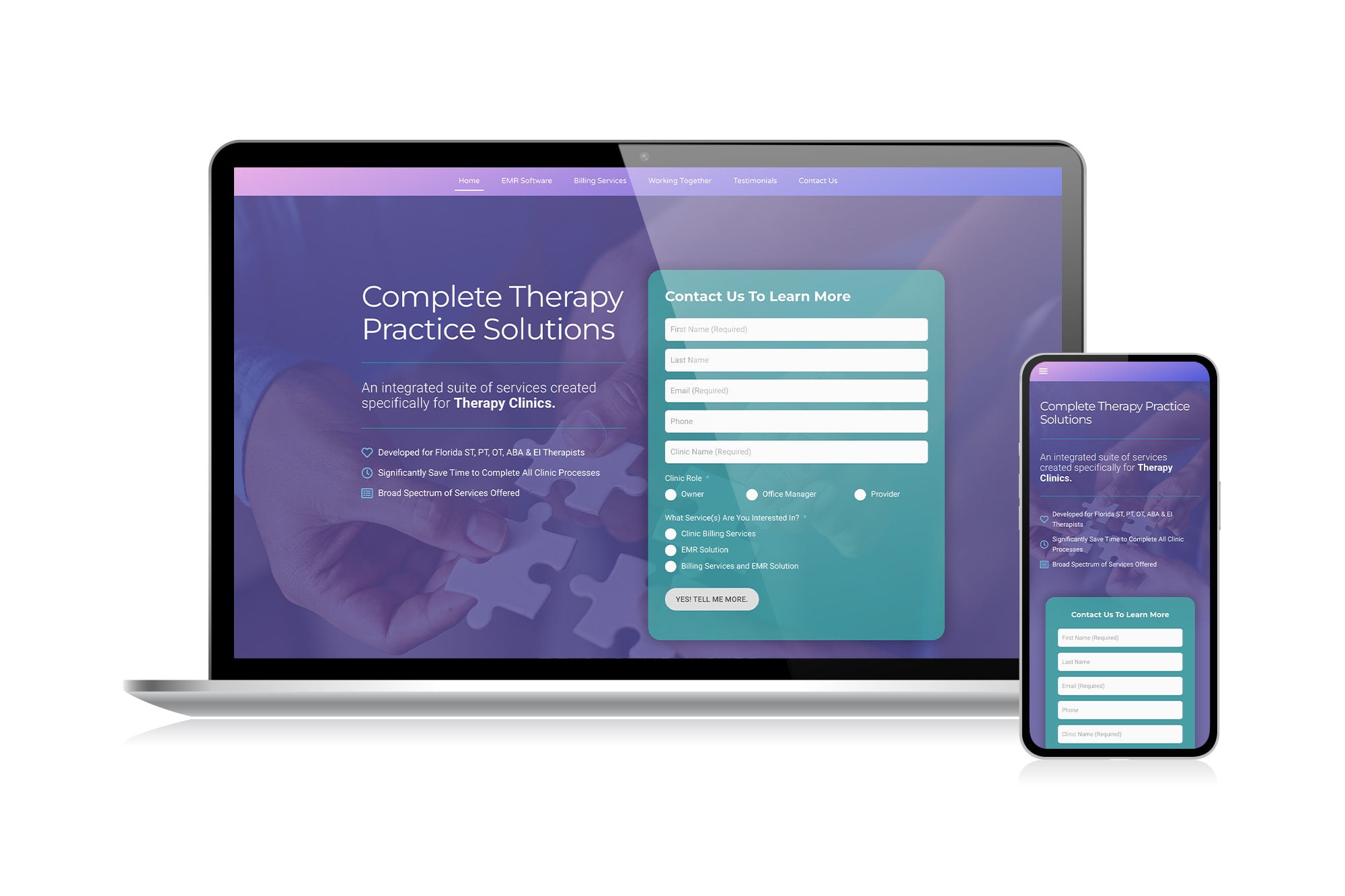Complete Therapy Practice Solutions Website Design - Doohickey