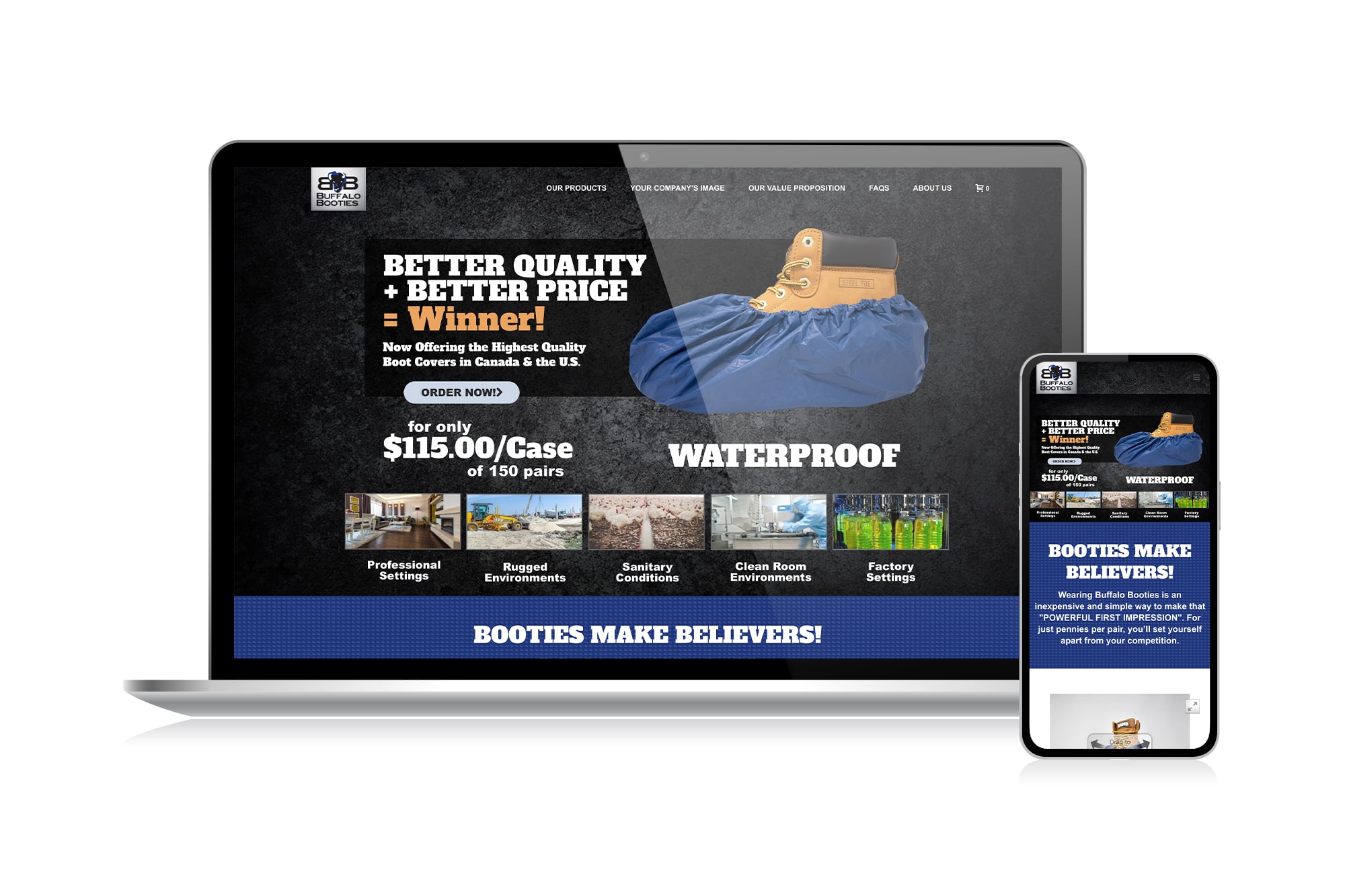 Buffalo Booties Website Design - Doohickey