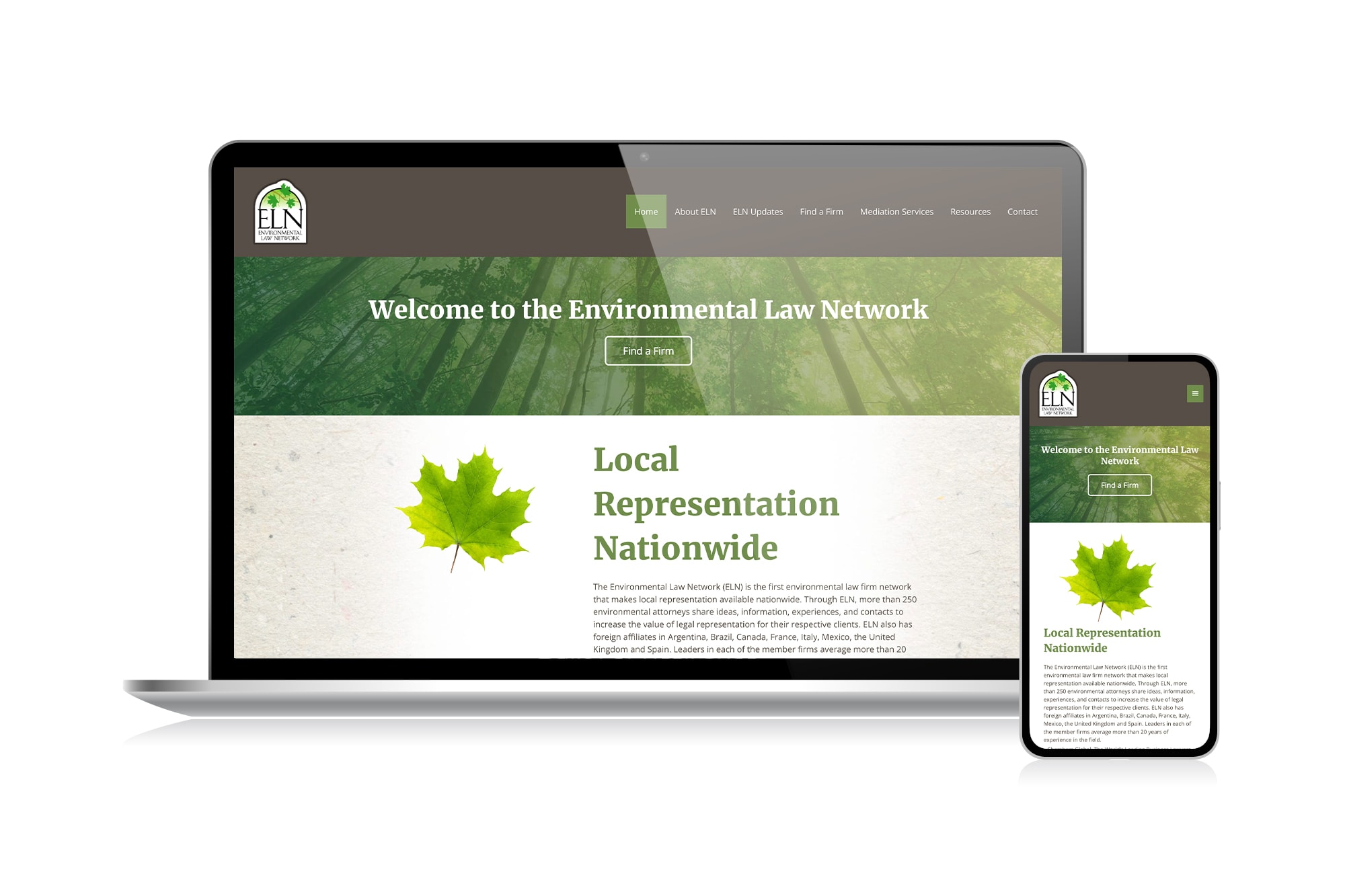 Environmental Law Network Website Design - Doohickey