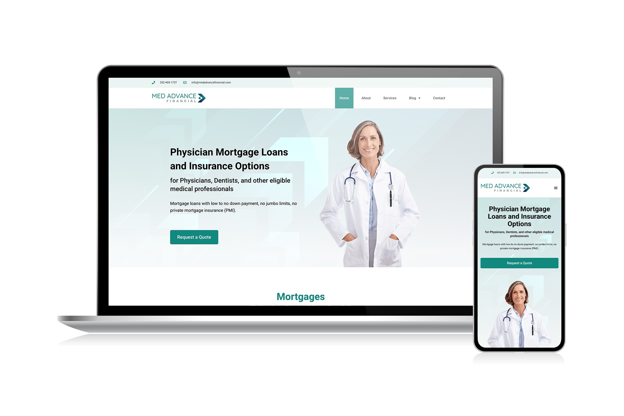 MedAdvance Financial Website Design - Doohickey