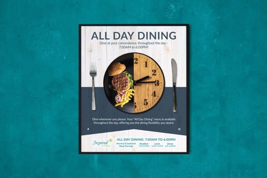 Inspired Living All Day Dining Poster Design - Doohickey