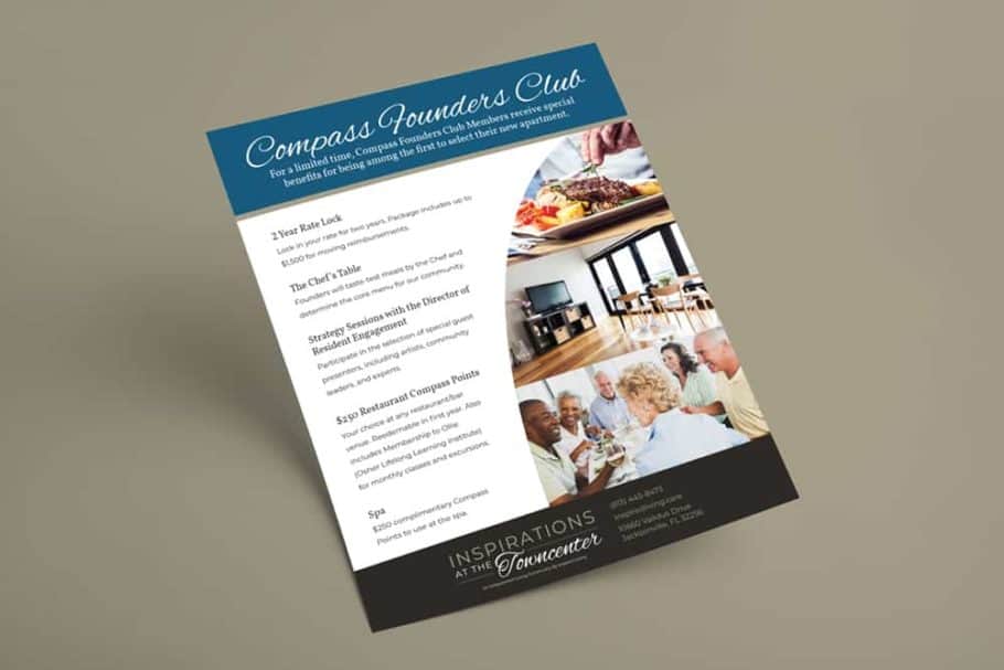 Inspirations at Town Center Compass Founders Club Flyer Design - Doohickey