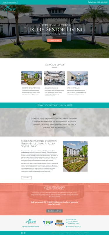 Alura Senior Living Website Design - Doohickey